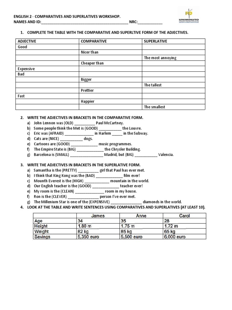 Mastering Comparatives and Superlatives: An English Grammar Workshop ...