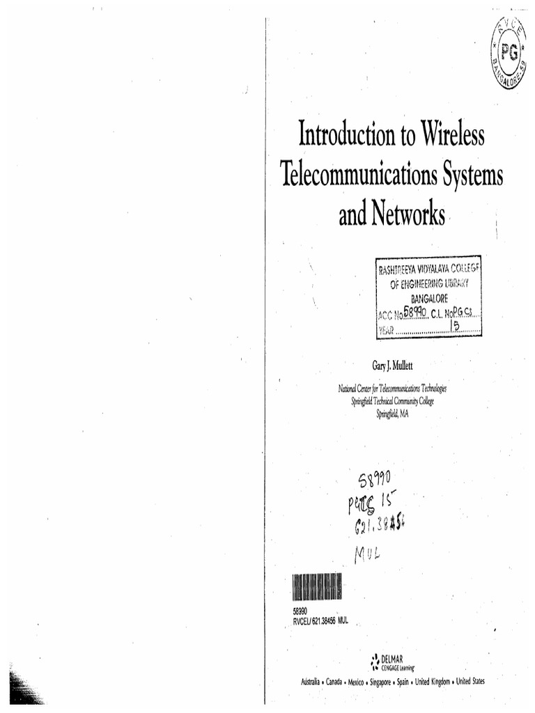 Introduction To Wireless Telecommunication Systems and Networks - Mullet