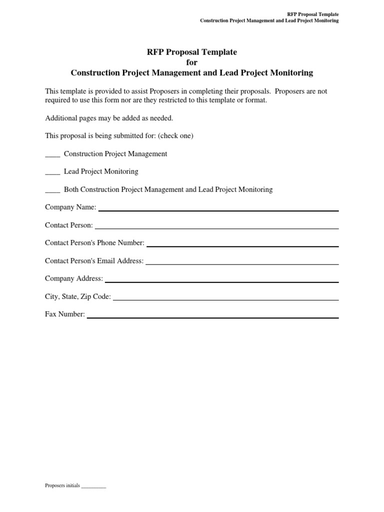 2965-RFP Response Template | PDF | Project Management | Business