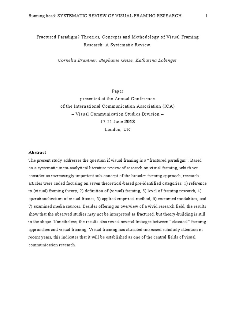 Cornelia Brantner, Stephanie Geise, Katharina Lobinger | PDF | Framing ...