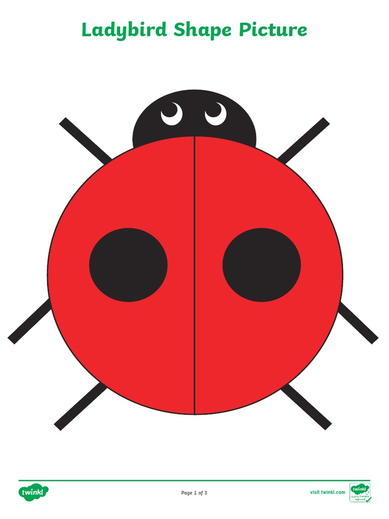 2D Shape Ladybird Picture Activity Sheets PDF | PDF