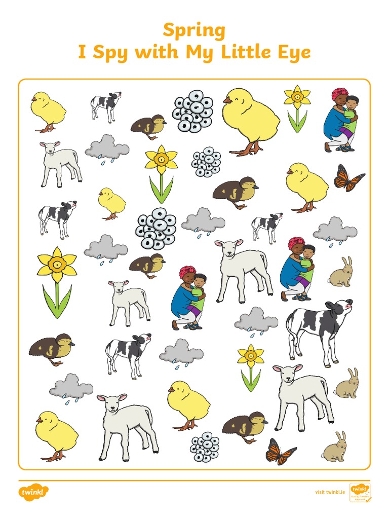 Spring I Spy With My Little Eye: Visit Twinkl - Ie | PDF