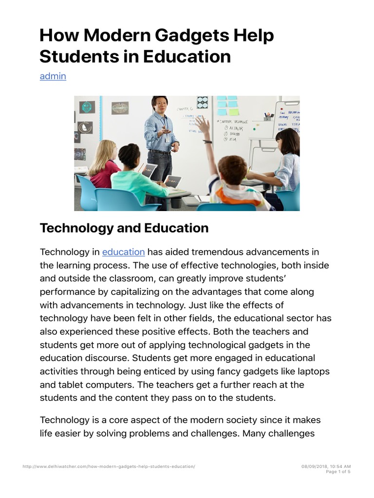 How Modern Gadgets Help Students in Education | PDF | Smartphone | Teachers