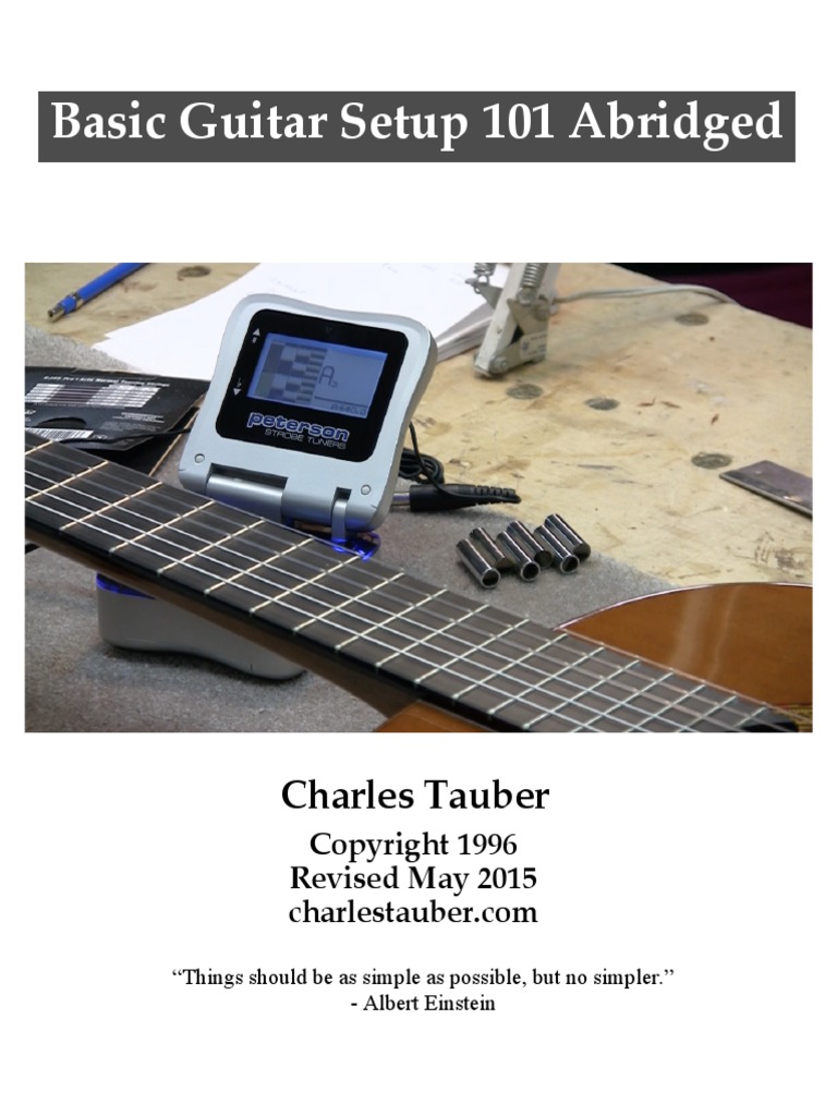 BasicGuitarSetup101-Abridged-May 2015 | PDF | Guitars | Music Technology