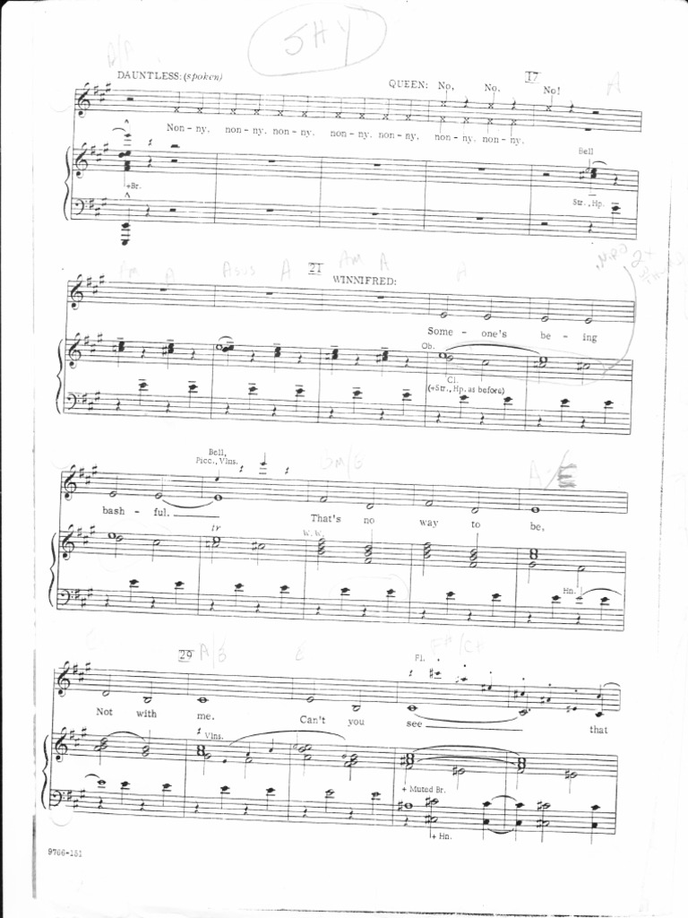 Shy Sheet Music and Audition Cuts | PDF