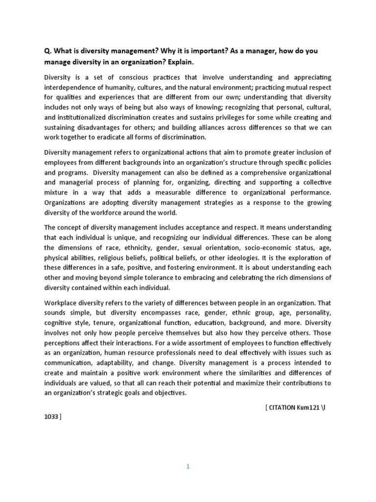 HRM (Diversity Management) | PDF | Diversity (Business) | Multiculturalism