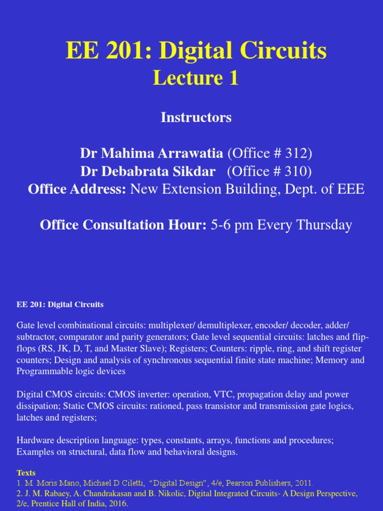 Digital Circuits Course Overview | PDF | Digital Electronics | Logic Gate