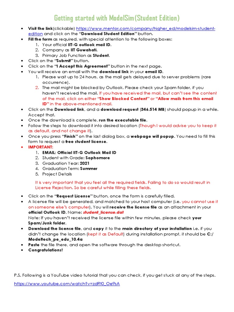 Getting Started With Modelsim Pdf Download Microsoft Outlook