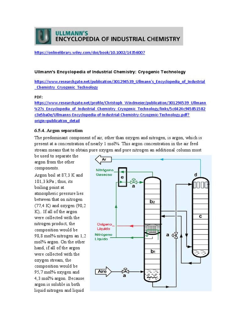 Obtención Gases Inertes | PDF | Argon | Heat Exchanger