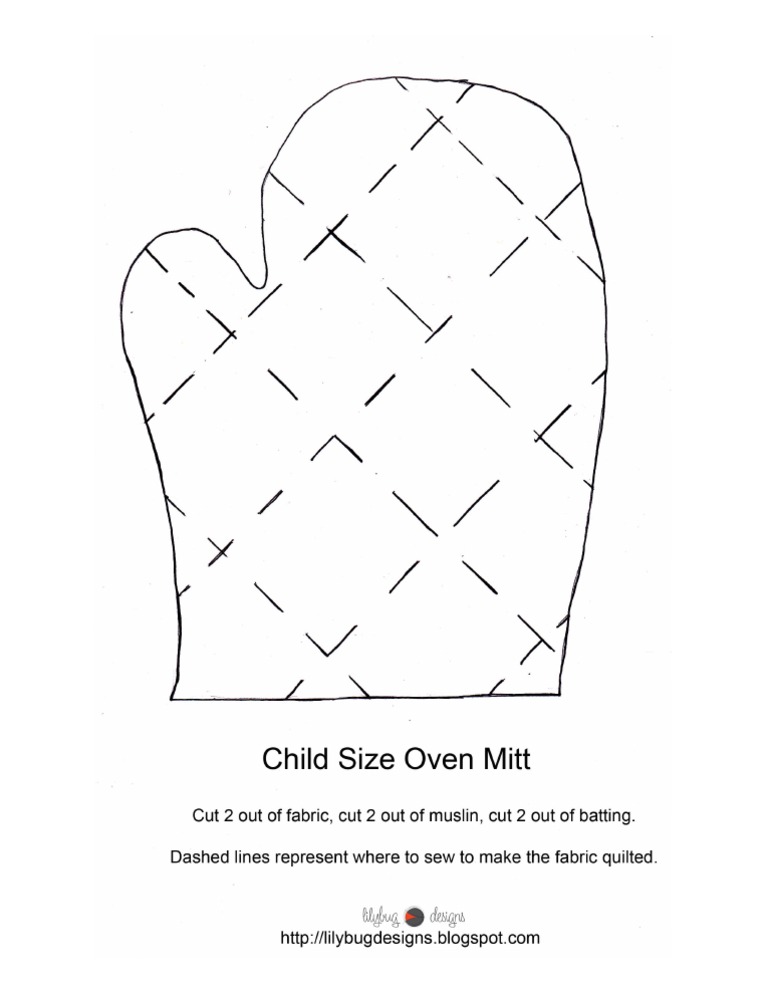 Child Size Oven Mitt Pattern | PDF