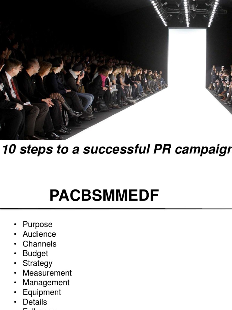 10 Steps To A Successful PR Campaign | PDF | Brand | Media Manipulation