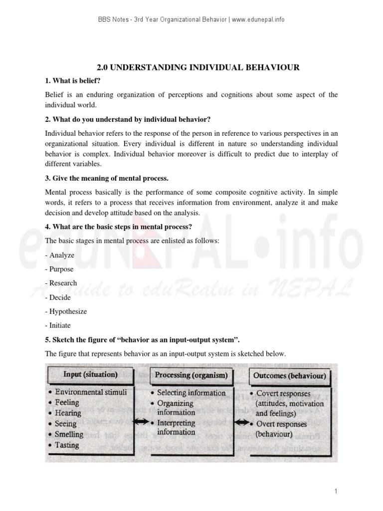 2 Understanding Individual Behaviour Pdf Download Free Pdf Attitude