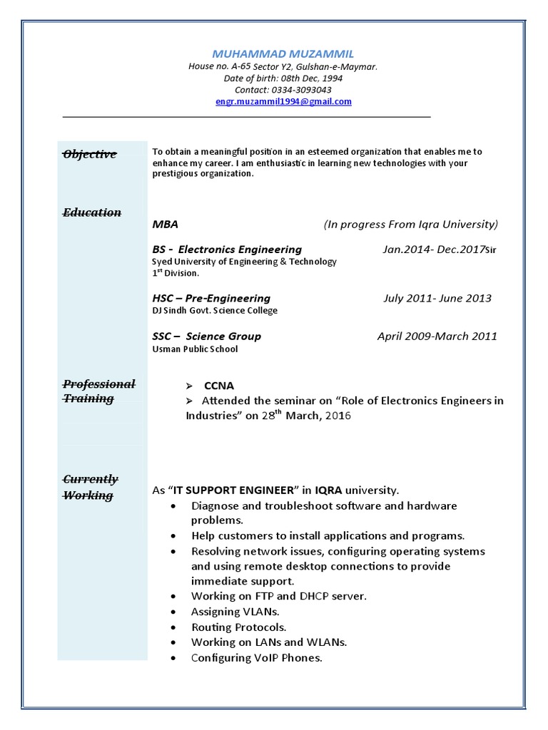 Muhammad Muzammil: House No. A-65 Sector Y2, Gulshan-e-Maymar. Date of ...
