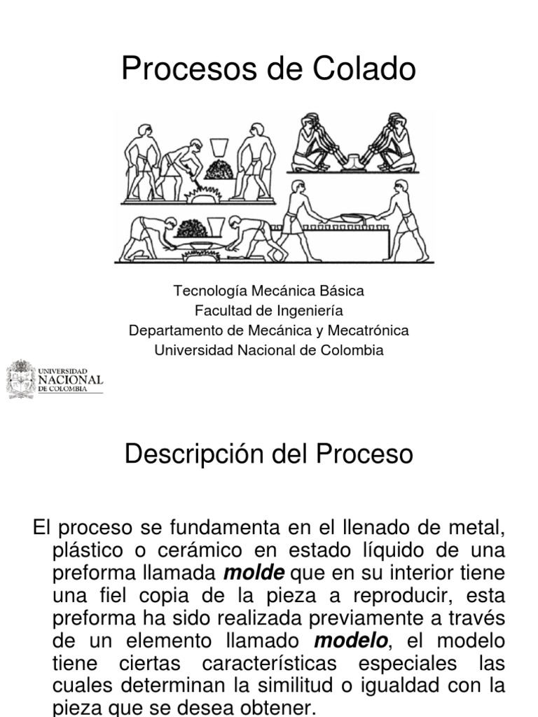 Procesos - de - Colado | PDF | Fundición (metalurgia) | Naturaleza