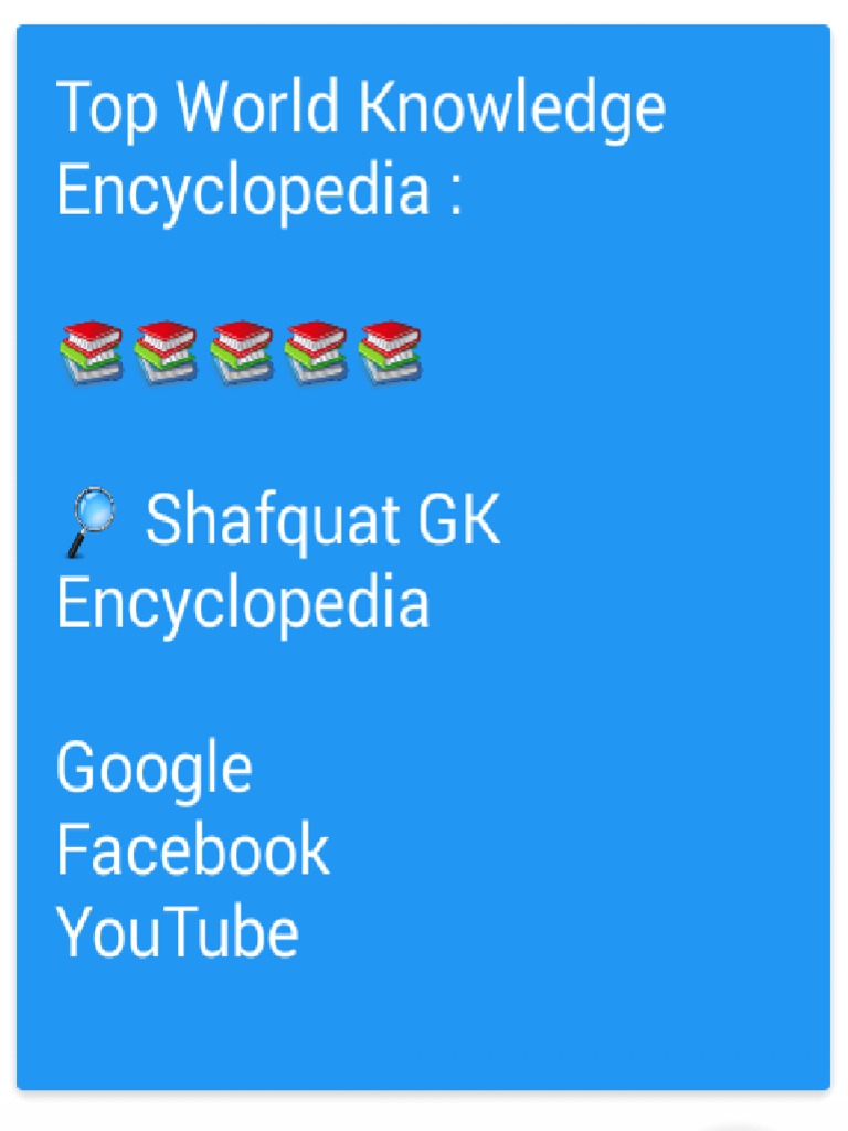 Shafquat GK Encyclopedia Part 1, World GK PDF | PDF