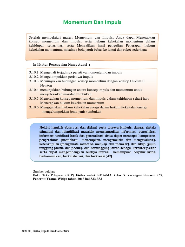 Fisika - Impuls Dan Momentum | PDF
