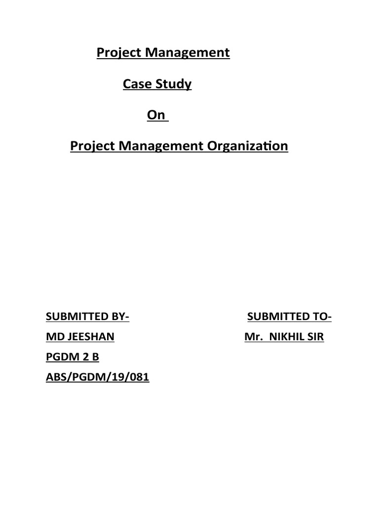 PM (Case Study) | Download Free PDF | Project Management | Leadership