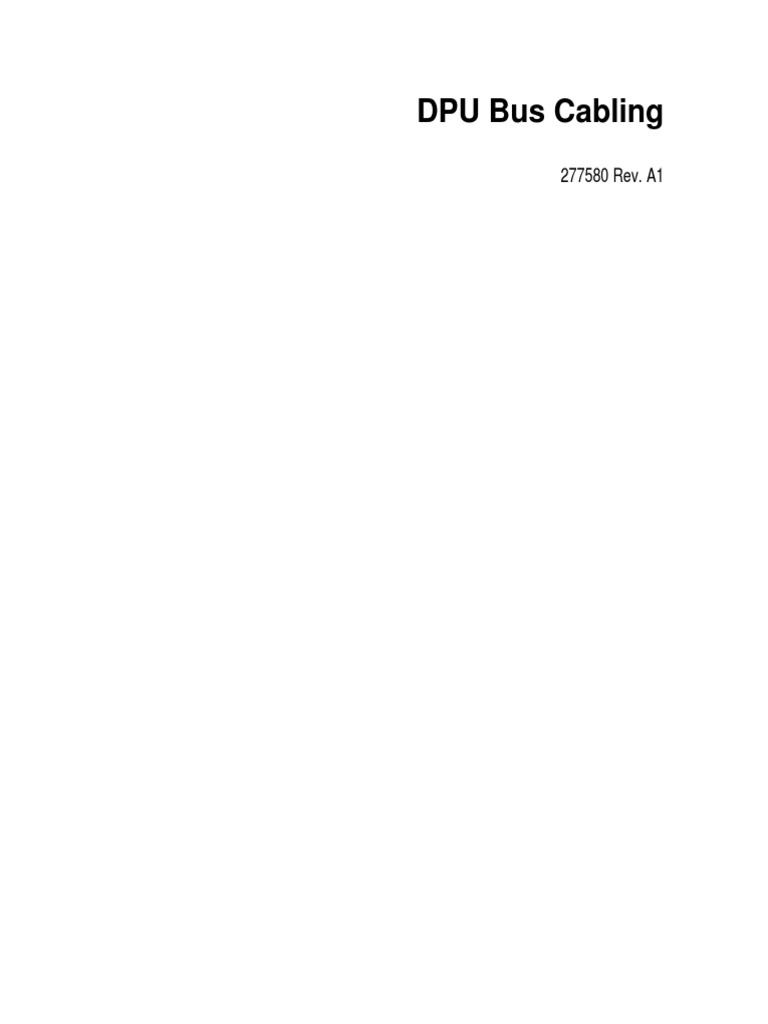 DPU Bus Cabling - A1 | PDF | Optical Fiber | Manufactured Goods