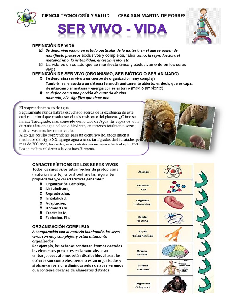 Definicion de Vida Cts Ceba San Martin | PDF | Adn | Organismos