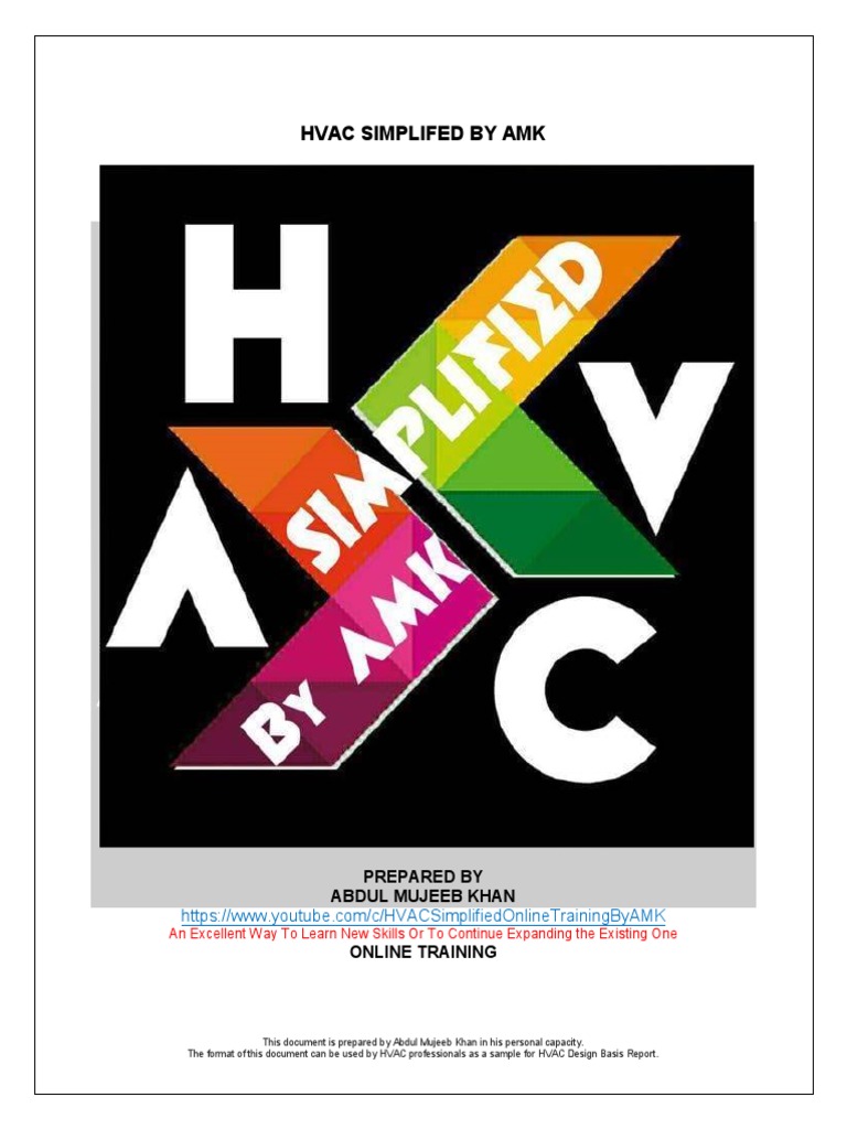 HVAC Design Basis Report Template | PDF | Duct (Flow) | Home Appliance