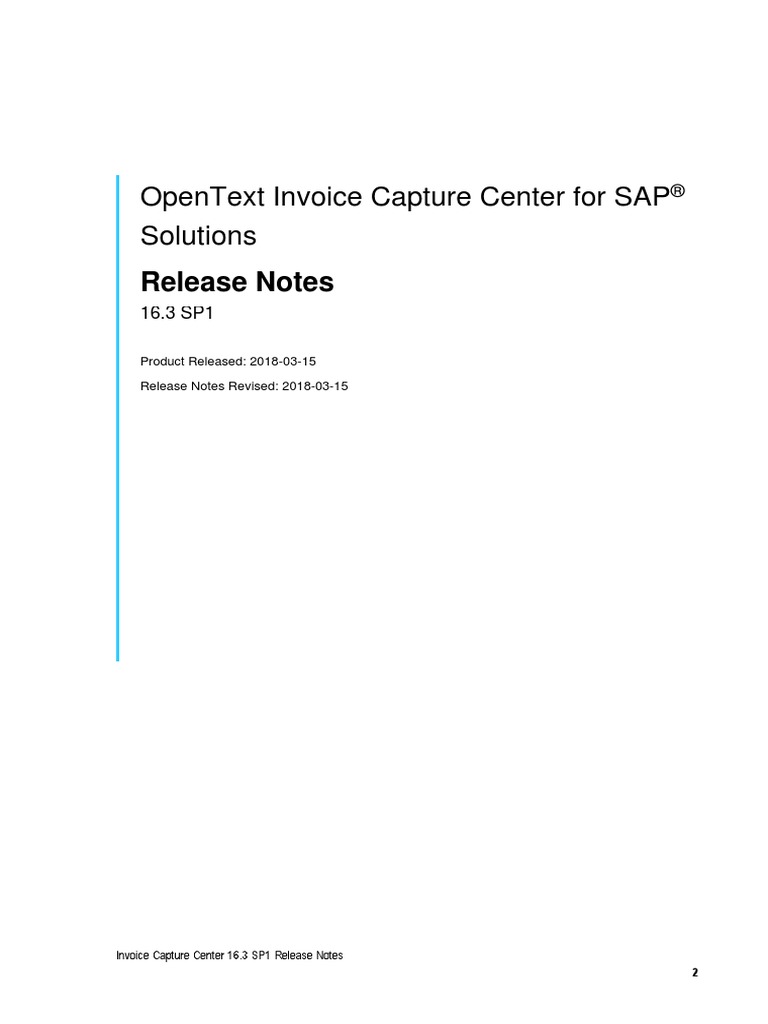 Opentext Invoice Capture Center For Sap: Solutions | PDF | Microsoft ...