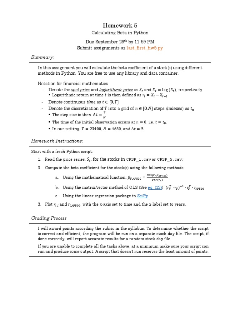 Homework 5 | PDF