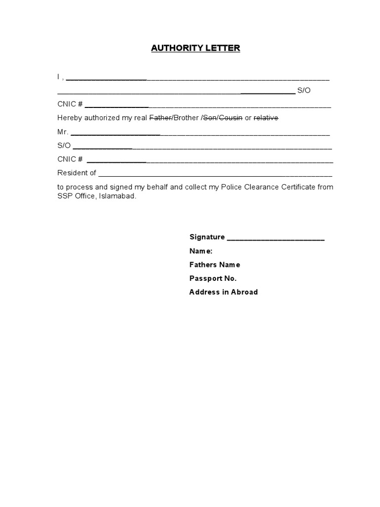 Authority Letter Police Verification Suli | PDF