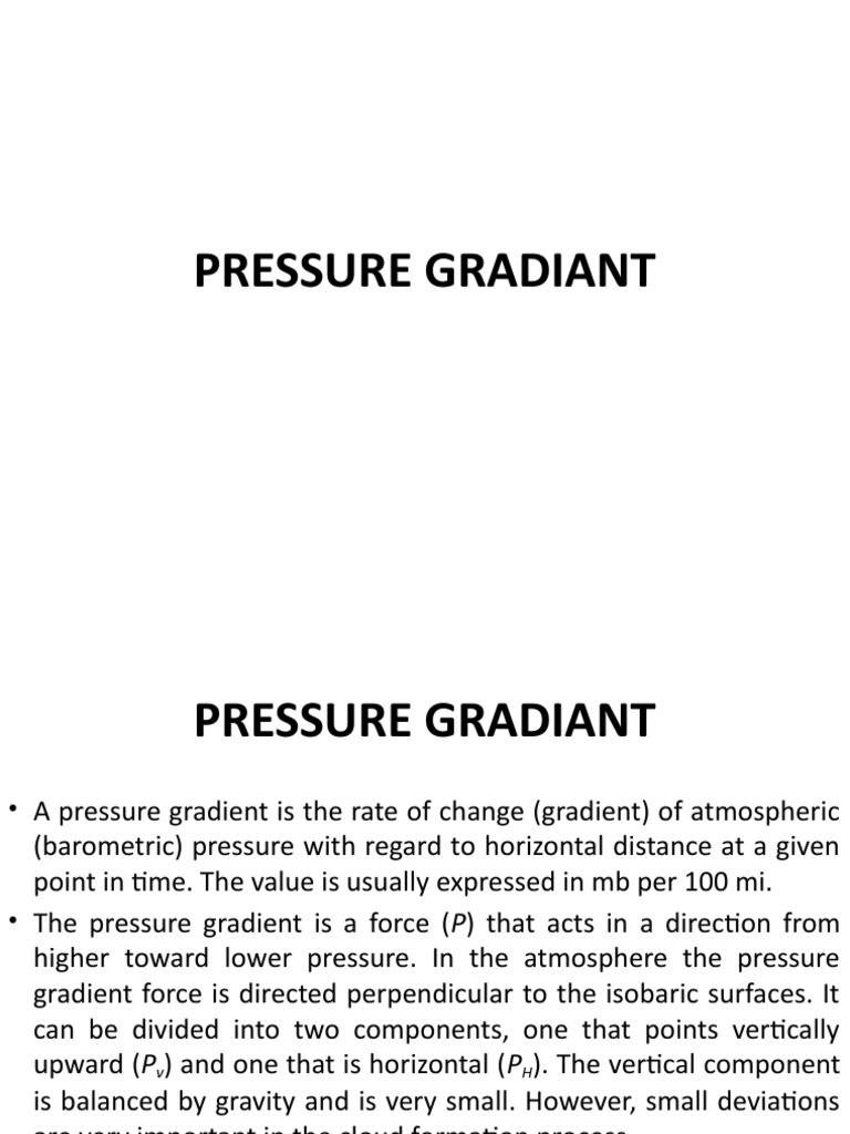 Pressure Gradiant | PDF | Atmosphere Of Earth | Weather