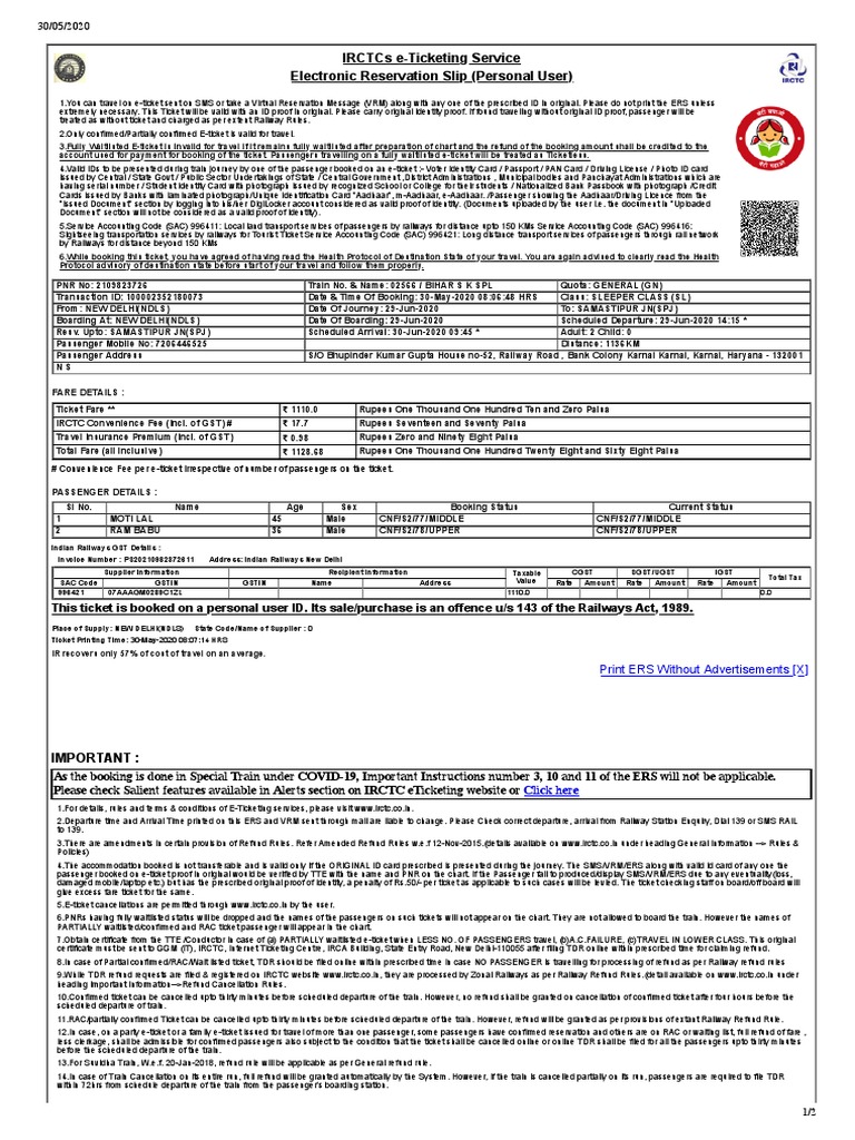 Moti Lal | PDF | Identity Document | Transport