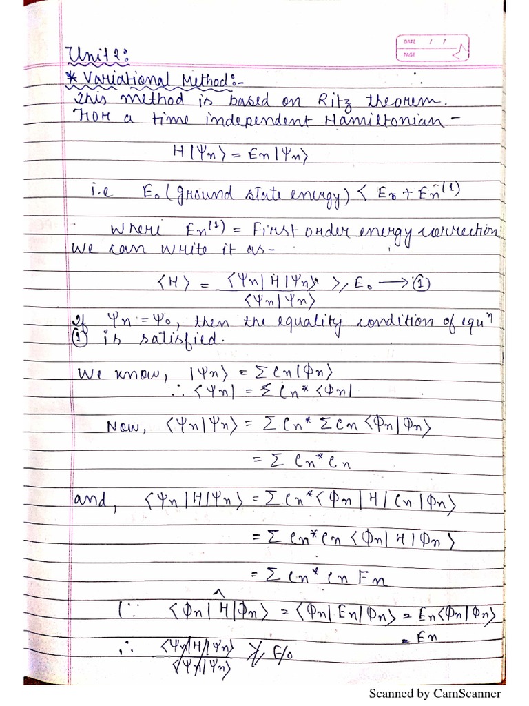 Variational Method | PDF