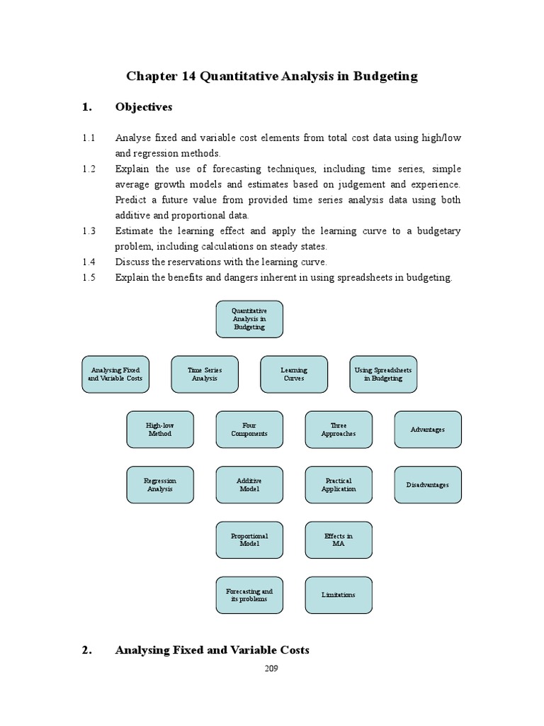 Chapter 14 Quantitative Analysis in Budgeting: 1. Objectives | PDF ...