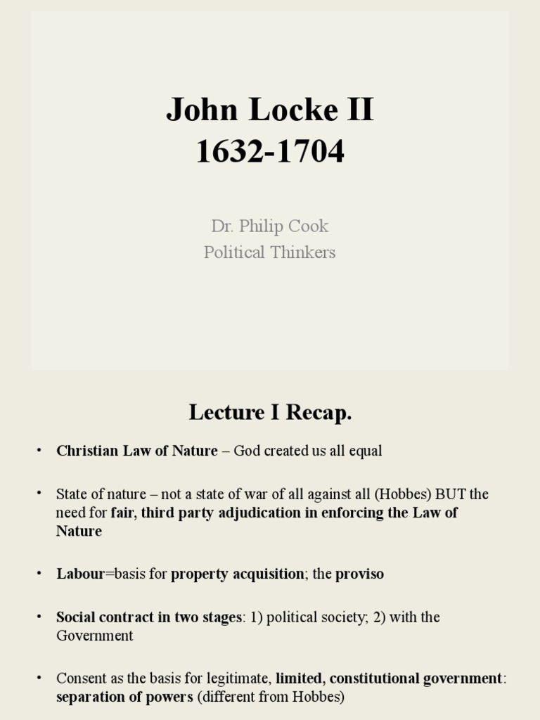 Locke Lecture 2 Letter On Toleration PC 2019-20 | PDF | Toleration ...