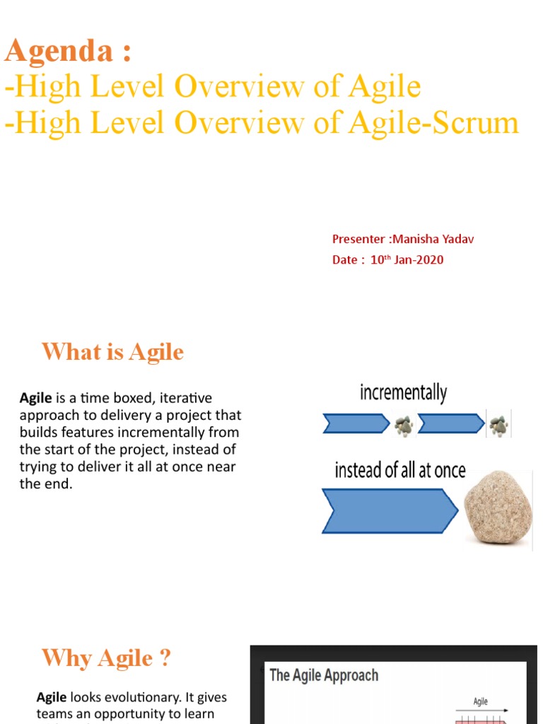 Agenda:: - High Level Overview of Agile - High Level Overview of Agile ...