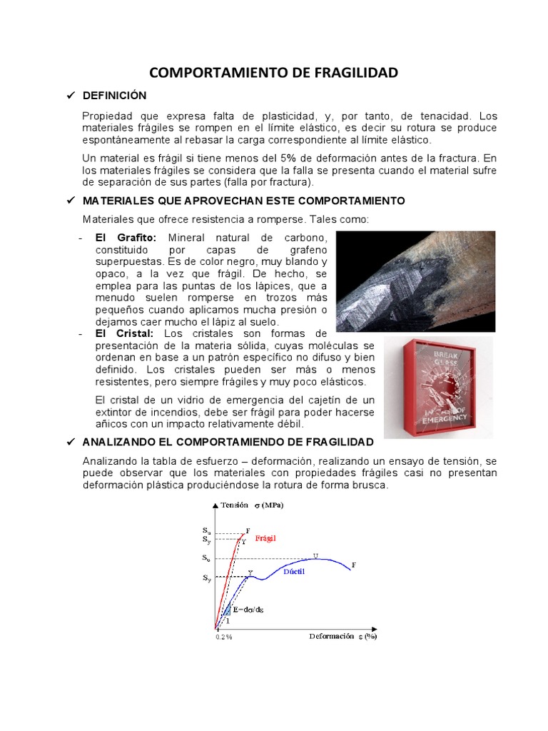 Comportamiento de Fragilidad | PDF | Mecánica de fractura | Estrés ...