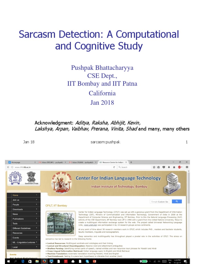 Sarcasm Detection | PDF | Parsing | Ambiguity