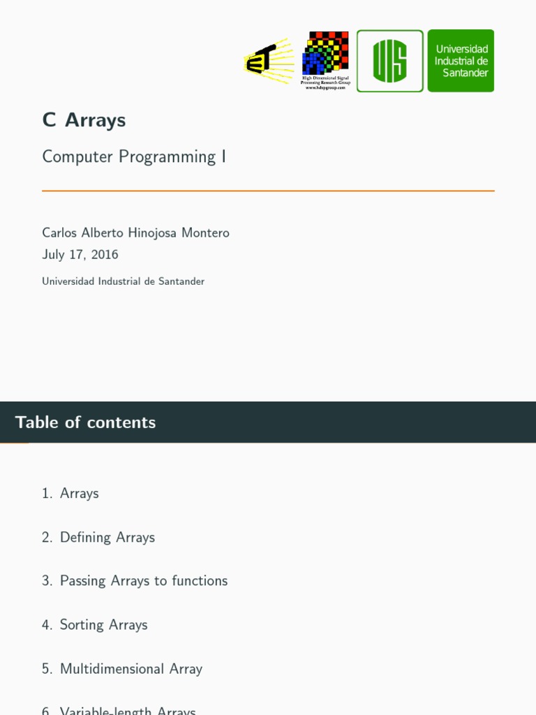 Arrays PDF | Download Free PDF | Array Data Structure | Subroutine