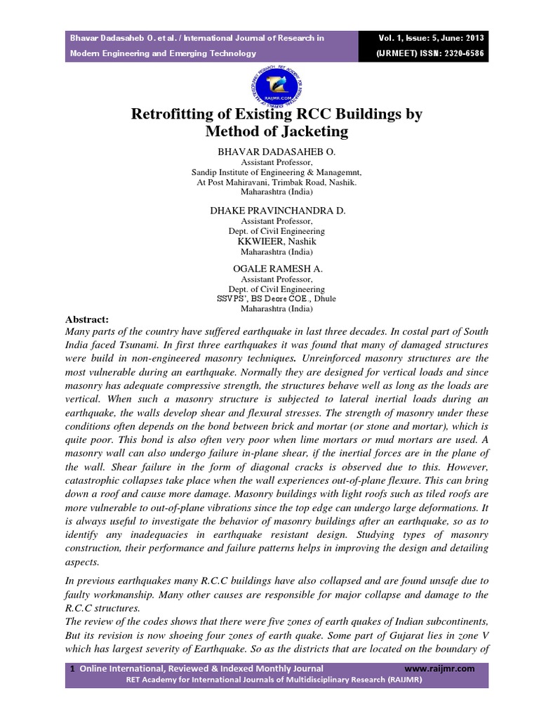 Retrofitting Using Jacketing | PDF