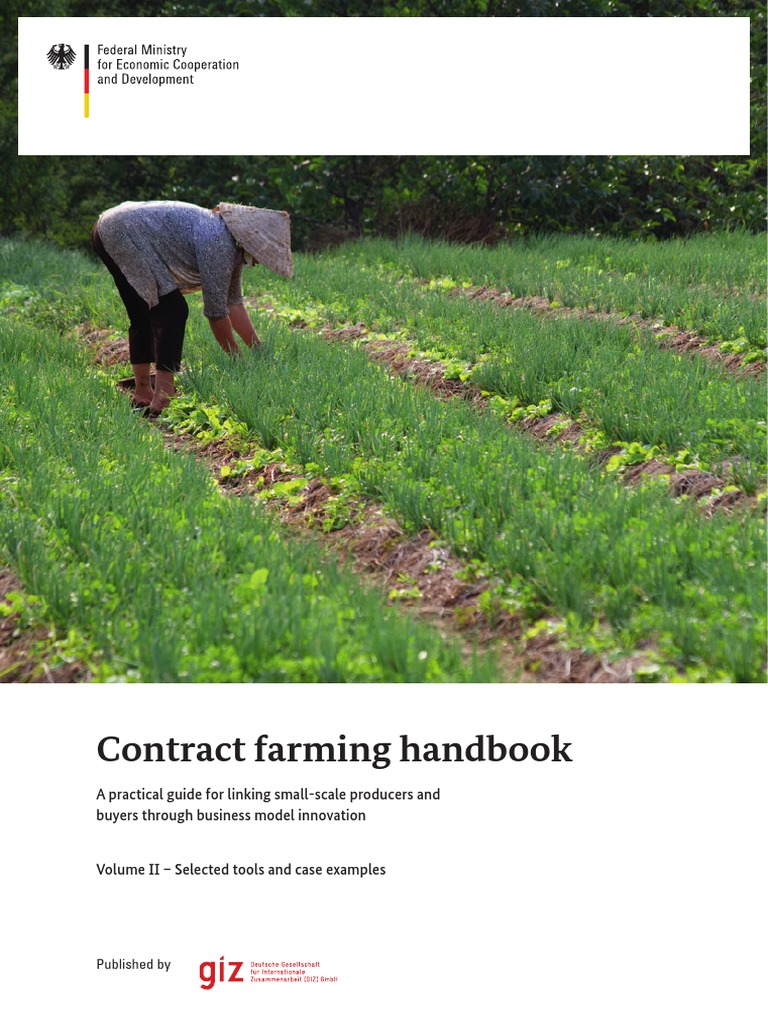 GIZ Contract Farming Handbook - Volume - 2 MOAP | PDF | Business Model ...