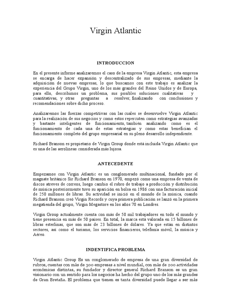 Virgin Atlantic | PDF | Marca | Marketing