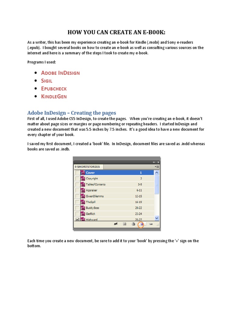 Creating E-books from PDF Using InDesign | PDF | Bookselling | E Books