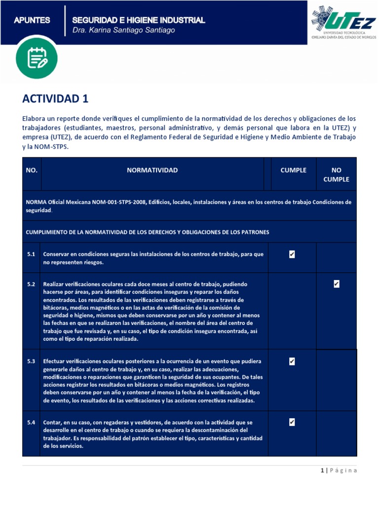 Actividad 1 - NOM-001-STP | PDF | Gobierno | Business