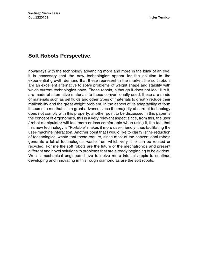 Soft Robots Perspective | PDF | Computers