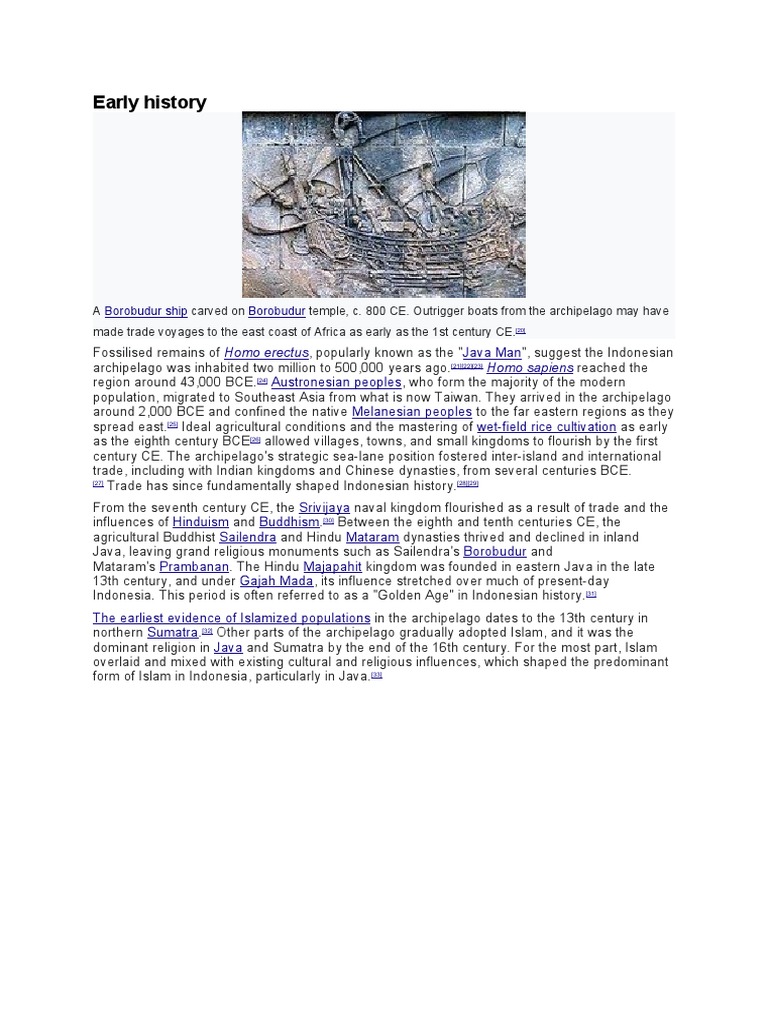 Early History: Java Man Austronesian Peoples Melanesian Peoples Wet ...