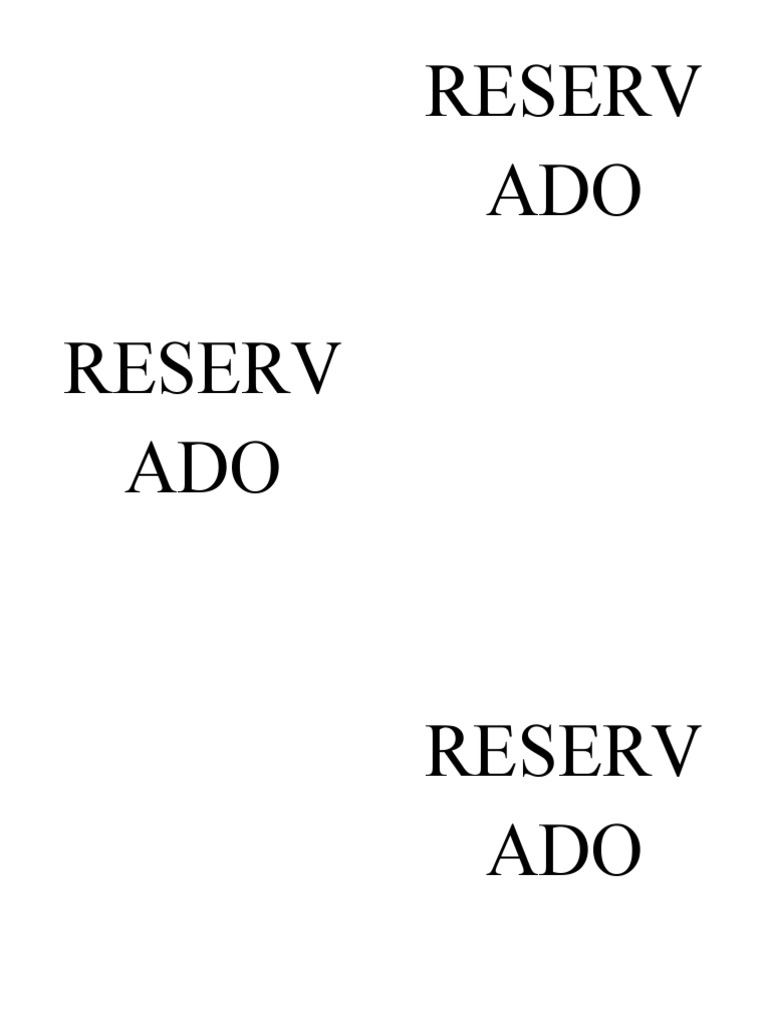 RESERVADO | PDF