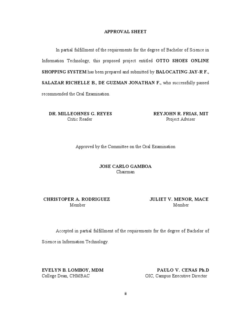 Approval Sheet | PDF | Computers | Technology & Engineering