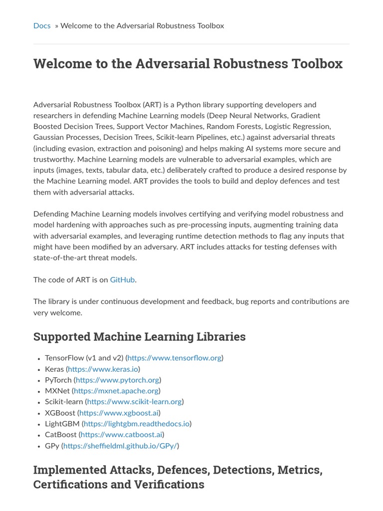 Welcome To The Adversarial Robustness Toolbox - Adversarial Robustness Toolbox 1.2.0 ...