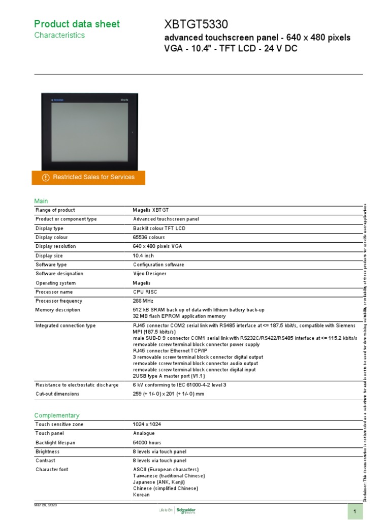 XBTGT5330 Advanced Touchscreen Panel | PDF | Touchscreen | Liquid ...