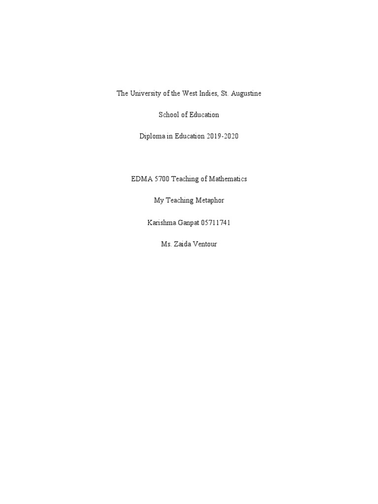 My Teaching Metaphor | PDF | Cakes | Learning Styles