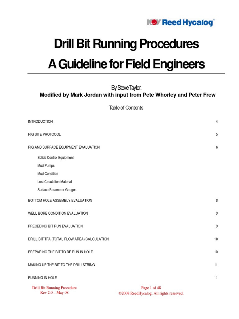 Bit Running Guidelines | PDF | Drilling Rig | Pump