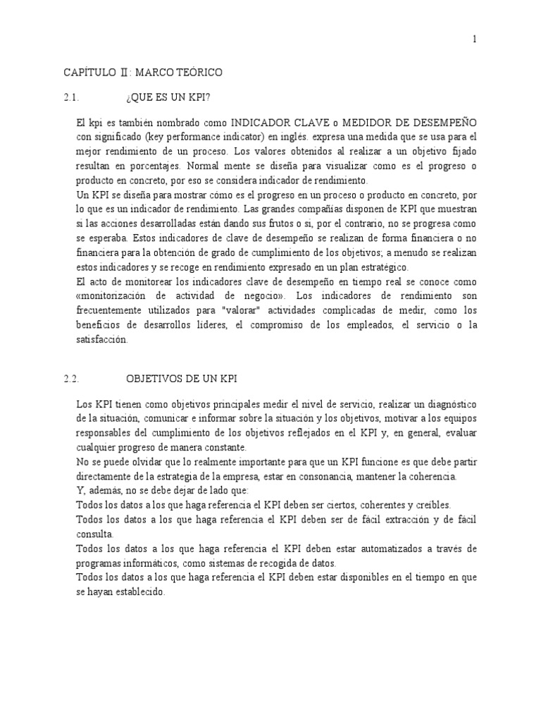 Kpis Control de Operaciones | PDF | Indicador de rendimiento | Business